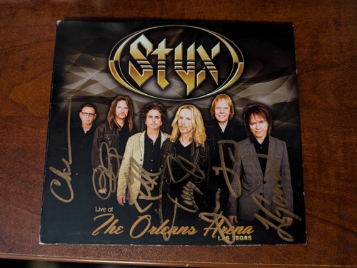 STYX AUTOGRAPHED SIGNED BY ALL 6 in band Live at the Orleans Arena Las ...