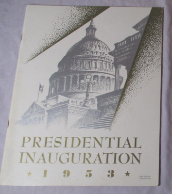 1953 Dwight Eisenhower PRESIDENTIAL INAUGURATION Program Book RICHARD NIXON 4433 | eBay