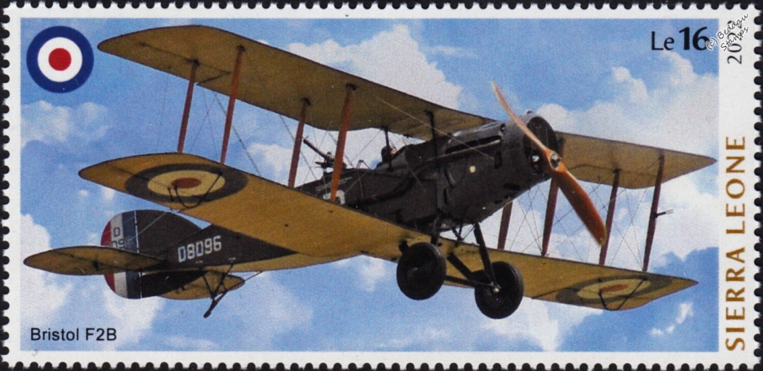 WWI RFC/RAF BRISTOL F.2/F.2B Biplane Fighter Aircraft Stamp (2022 ...