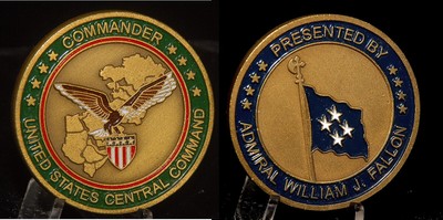U.S. CENTCOM Commander 4 Star Admiral Fallon -minty Authentic Challenge ...
