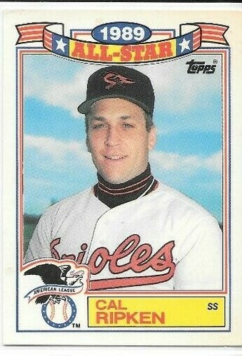 1990 Topps 1989 All-Star Game Commemorative Set Cal Ripken Jr. #16 ...