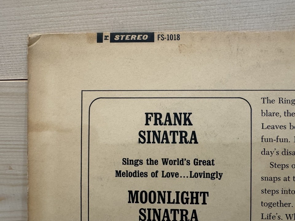 Frank Sinatra "Moonlight Sinatra" (RARE VINYL LP / 1st Rel-1966 / FS ...