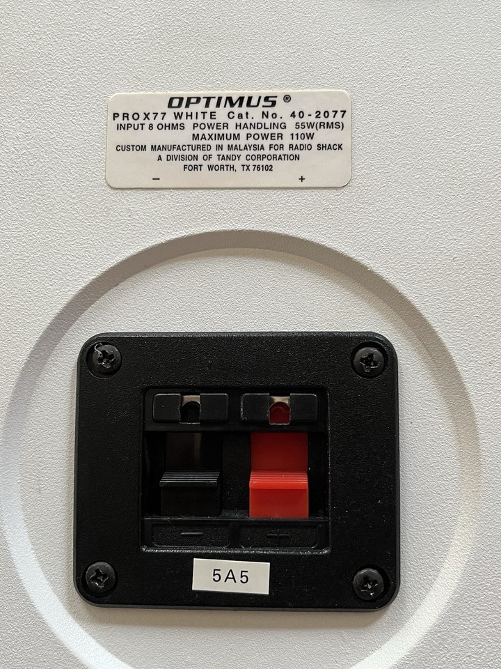 Pair (2) Optimus Speakers PRO X77 40-2077 Max 110W White READ ...