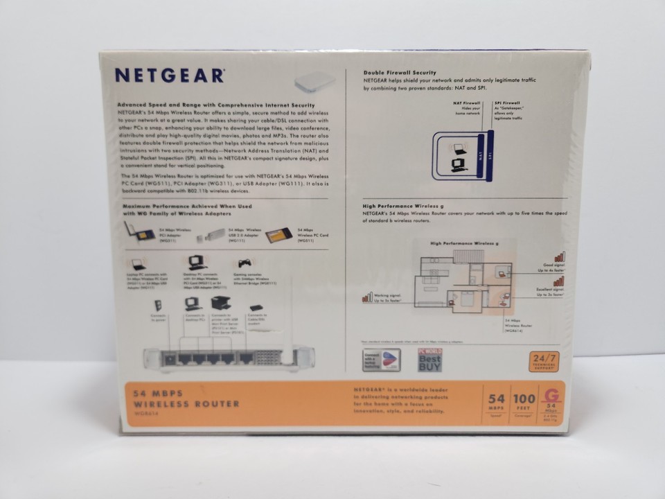 NETGEAR Wireless-G Router 54mbps # Wgr614v7 Sealed | eBay