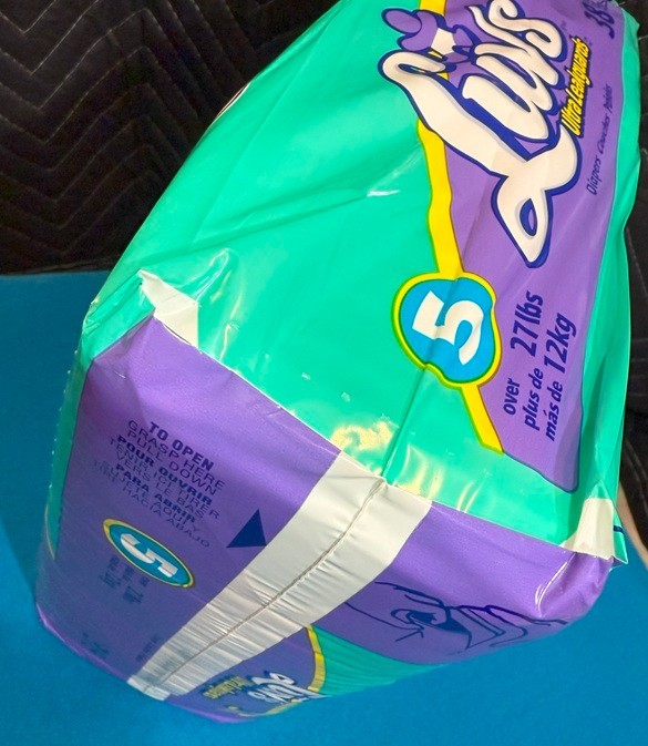 Vintage Luvs PLASTIC BACKED Diapers Size 5 Barney Jumbo Pack of 38 ...