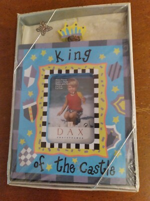 DAX "KING OF THE CASTLE" WOOD PHOTO FRAME, HOLDS A 2"X3" PHOTO | eBay