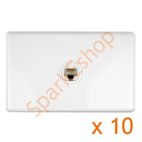 Telephone/Cat 5 Plate (Box of 10) No Mech - Aust. Approved. Free ...