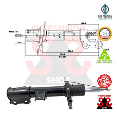 Front Axle Left Shock Absorber, Shocker Suit HYUNDAI Tucson 2.7 All ...