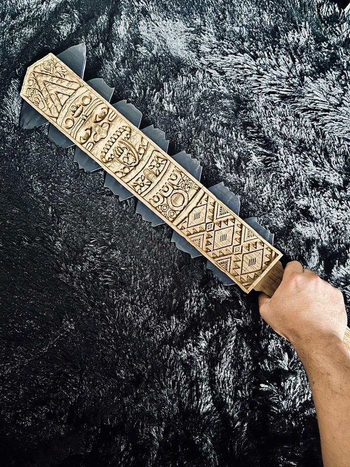 Aztec Sword, Mayan War Club, Macuahuitl, Obsidian Sword | eBay