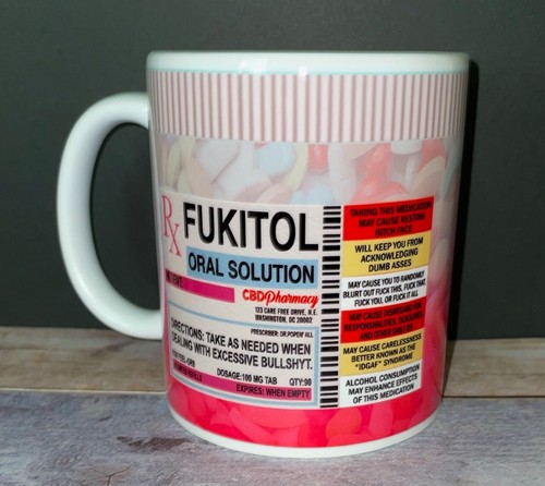 Fukitol Oral Solution Colourful Funny Rude Coffee Mug Birthday gift ...