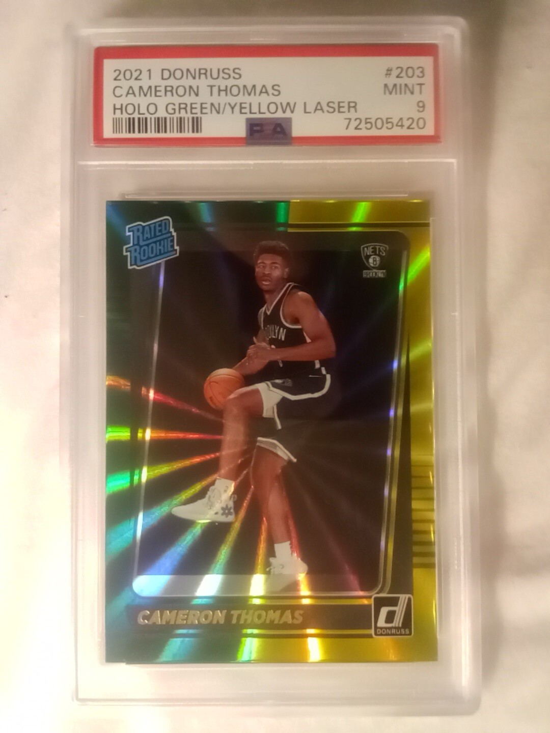 2021-22 Panini Donruss - Rated Rookie Cameron Thomas #203 Holo Green ...