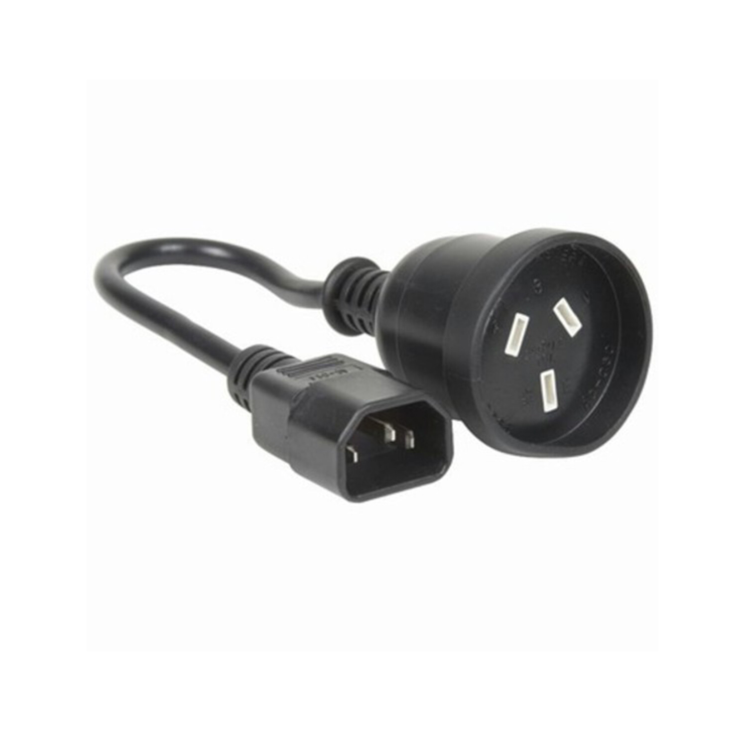 Black Piggyback Plug Main Power Lead/Extension Cord 240V 3Pin 10amp 0. ...