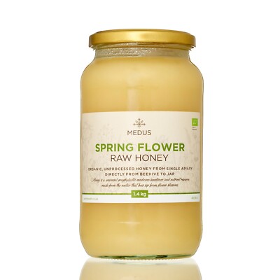 Organic SPRING Flower Honey RAW UNPROCESSED PURE NATURAL Unpasteurized ...