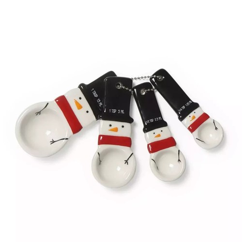 Target Snowman Ceramic Measuring Spoons NEW | eBay