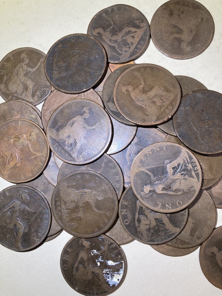 Lot Of (1) 1800s Great Britain Victorian Penny Coin As Early As The ...