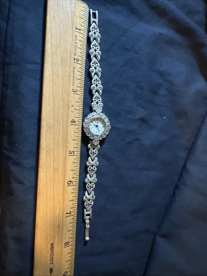 Art Deco Watch With Pave Marcasite Stones Fiorlini Quartz Japan ...