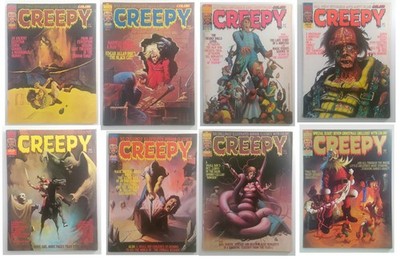 Creepy ORIGINAL Warren Comic Magazines LOT of 8 #'s 61 62 63 64 65 66 ...