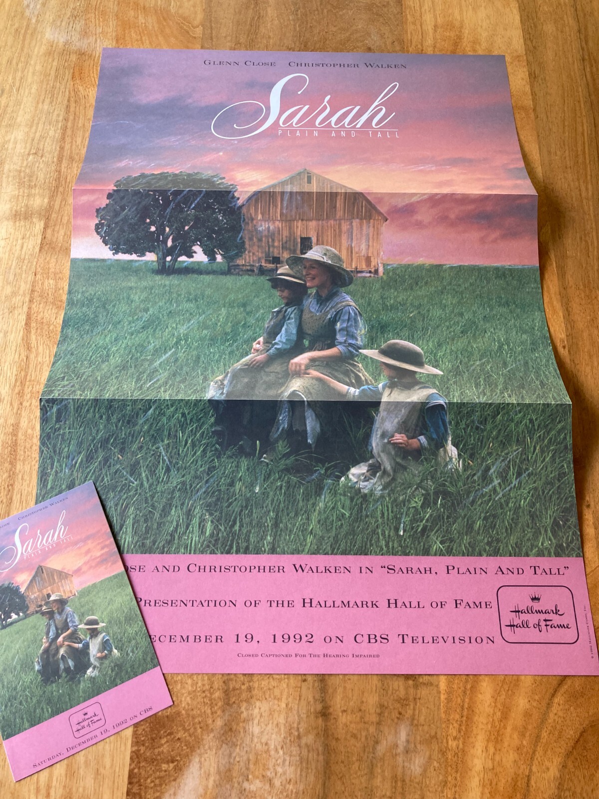 Sarah Hallmark Hall of Fame 1992 Movie Poster Glenn Close & Christopher ...