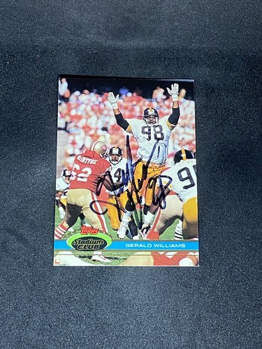 Gerald Williams 1991 Topps Stadium Club #486 Pittsburgh Steelers Signed ...