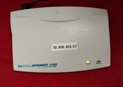 HP J3258B JetDirect 170X External Printer Server J3258-61012 w/AC ...