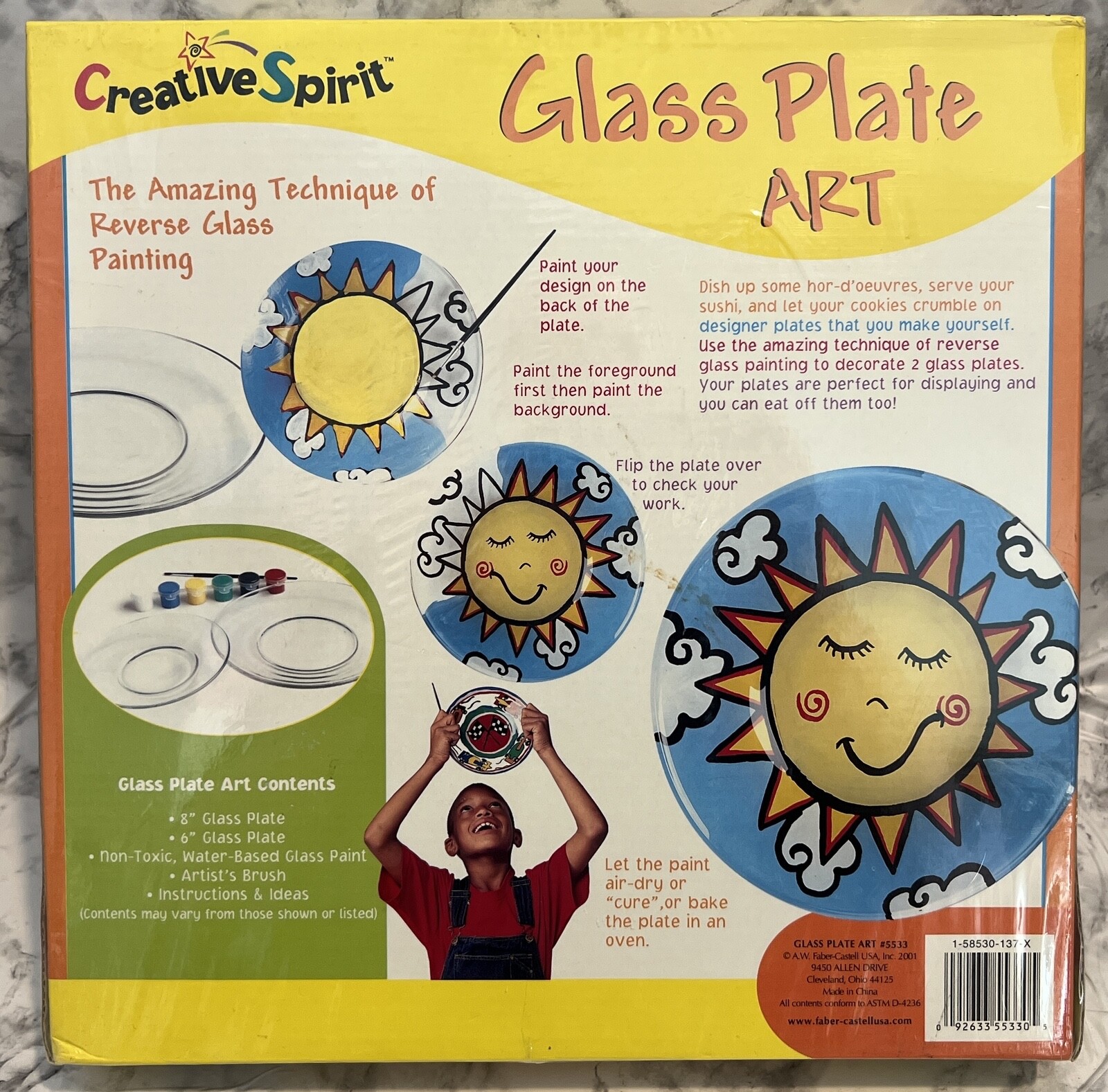 DIY Glass Plate Art Kit - 2 Plates 8" & 6"- Creative Spirit ...