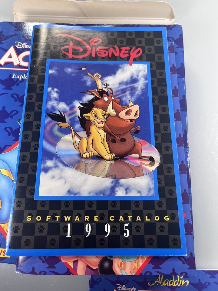 VINTAGE Disney's Aladdin Activity Center CD-ROM (PC/Windows 1994) Big ...