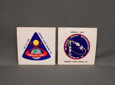 1968,1969 Apollo 8,9 Kennedy Space Ctr Fla Mission Sticker Decals 2P | eBay