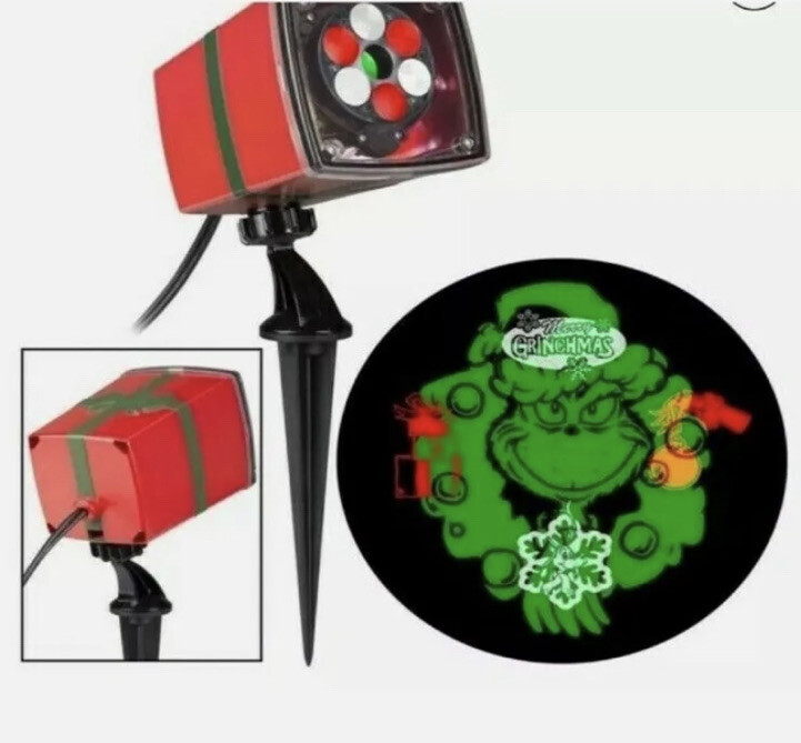 NEW Grinch LED Light Show Projector Whirl A Motion Outdoor Christmas ...