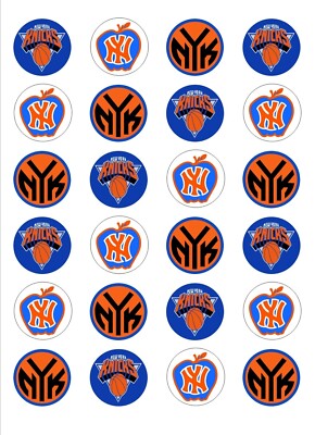 24 NBA New York Knicks Edible Wafer Paper Cupcake Toppers Cake PRE-CUT ...