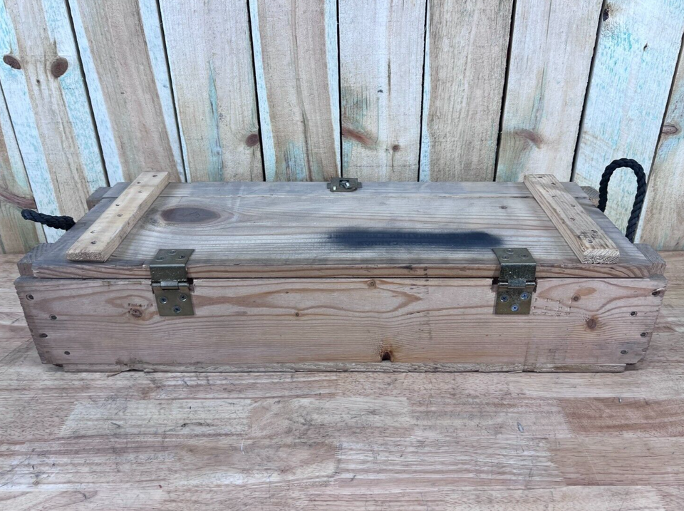 Wooden Surplus Ammo Crate M2 M30 Mortar Explosives Box U.S. Military ...