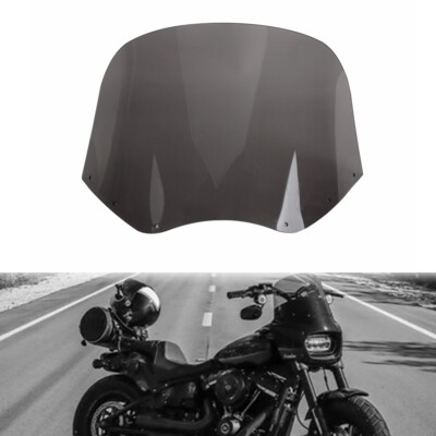 Gray 11" Windshield For Harley Dyna Softail Street Bob Low Rider Fat ...