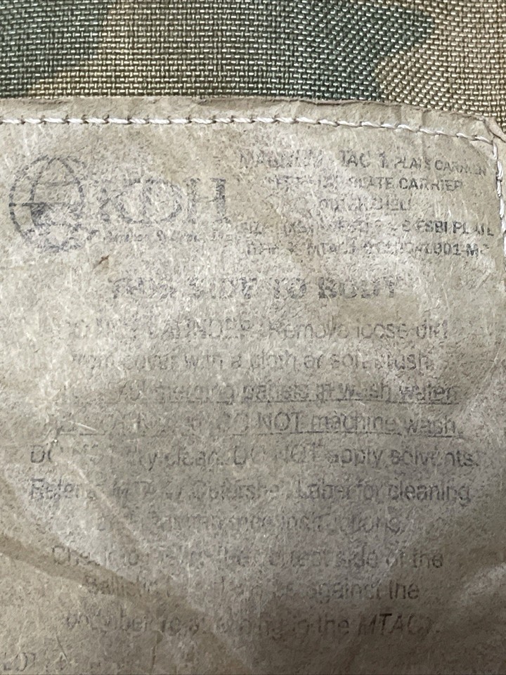 Kdh Magnum-TAC 1 OCP / MULTICAM PLATE CARRIER /size Med. W / Soft Armor ...