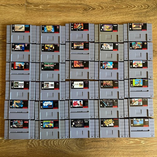 Lot of 30 Super Nintendo SNES Games Vintage Authentic Tested No ...