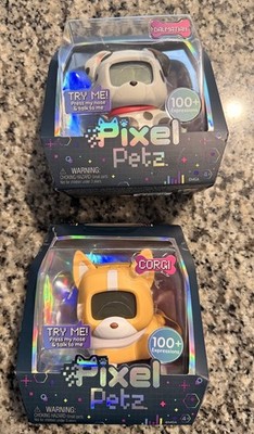 Set of 2 Pixel Petz Corgi Interactive Toy Pet 100 Expressions Talking ...