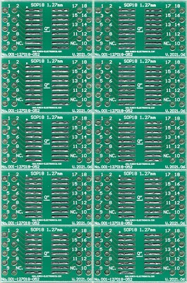 SO18,SOP18,SOIC18,SOM18,SOX18,PG-DSO-18 1.27mm(0.05") to 2xIDC2x5 - 10 ...
