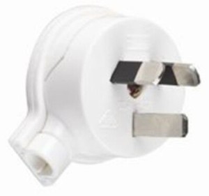 HPM PLUG TOP 32A 10mm Side Entry, 2 Flat Pin,U-Shaped Earth,45° Cord ...