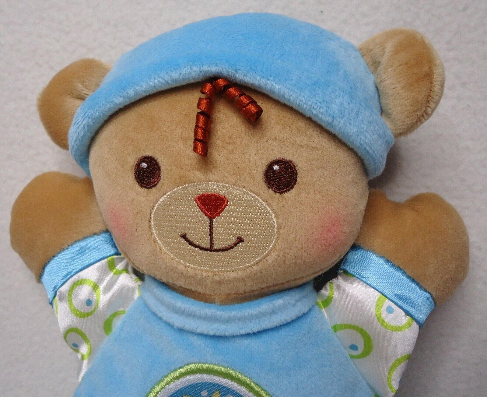 Fisher Price Baby's 1st Bear Teddy Blue Plush Stuffed Rattle Toy | eBay