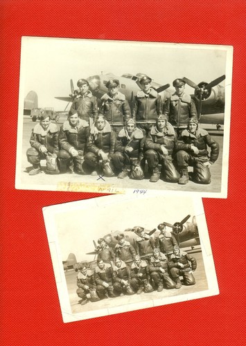 Bargain Lot (2) Photos: Named US Aircrew Posed by B-17 Bomber on ...