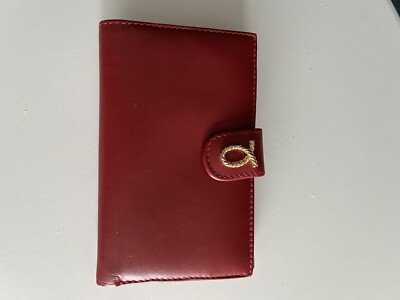 Launer Magenta Red And Beige Rope Logo Calf Leather Medium Purse | eBay UK