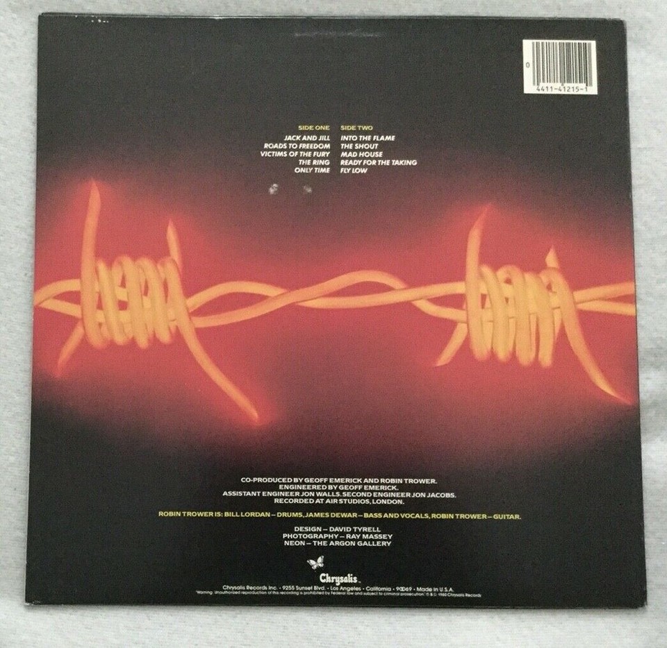 Robin Trower "Victims Of The Fury" Vinyl - Autographed/Signed | eBay