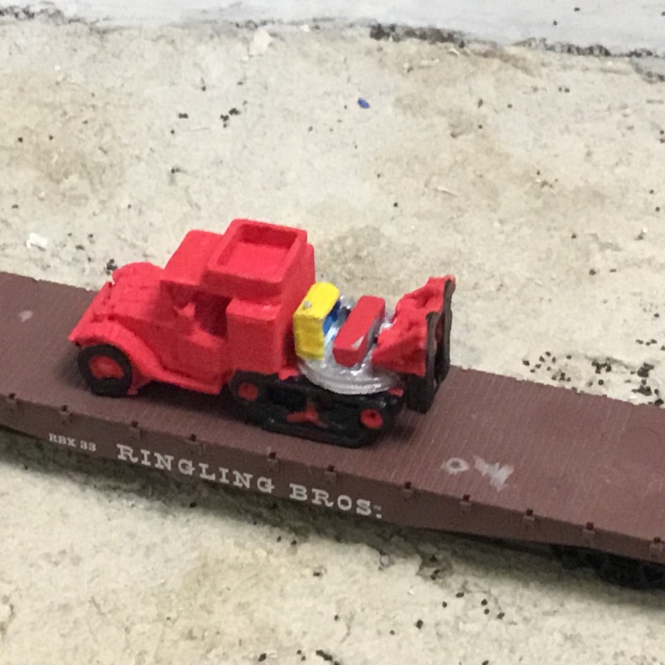 HO Scale CIrcus converted half track stake driver truck 3D Print ...