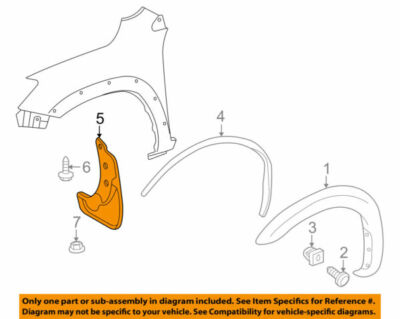 76621-42090 Toyota Mudguard, front fender, rh 7662142090, New Genuine ...
