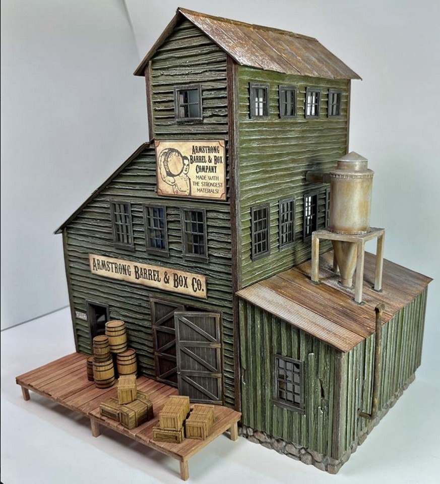 ARMSTRONG BARREL & BOX COMPANY KIT HO Model Railroad Structure ...