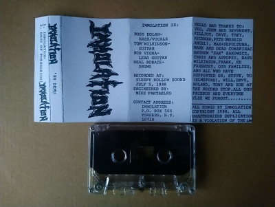 IMMOLATION '88 Demo Tape, Morbid Angel Rottrevore Incantation Deicide ...