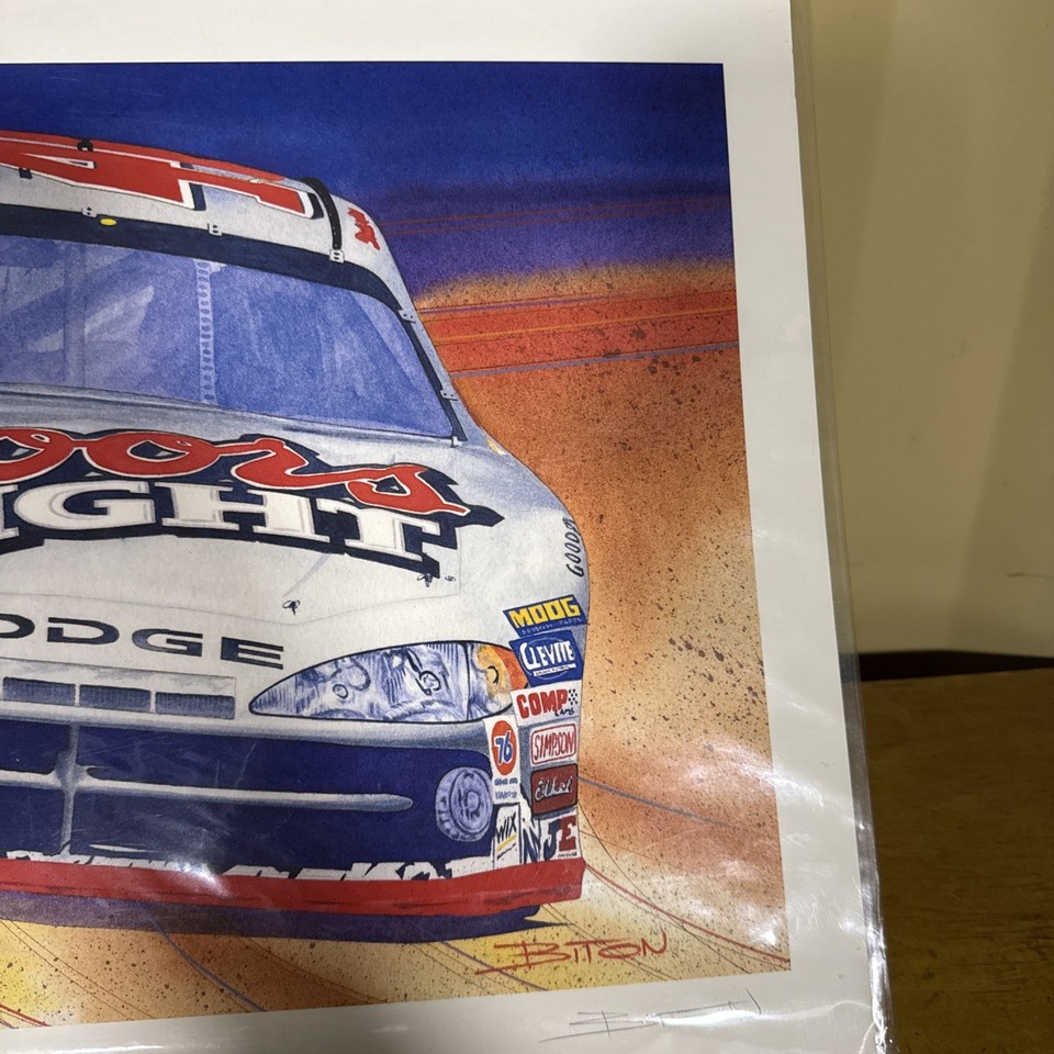 Moises Biton Nascar Coors Light Signed Print # 40 19" x 13" | eBay