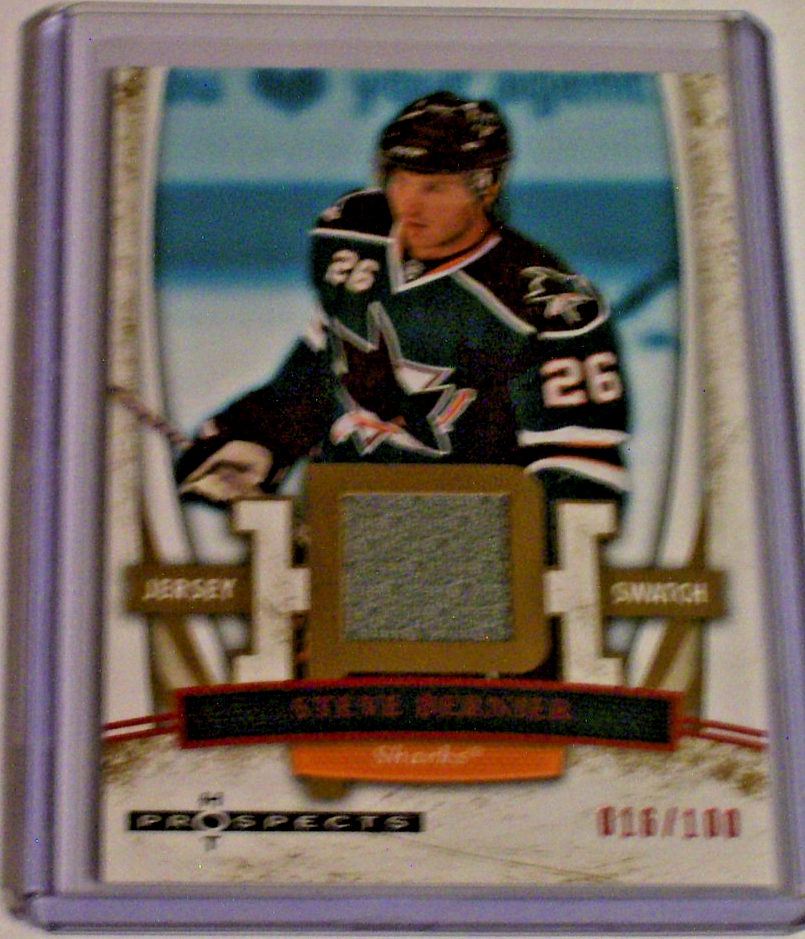 2007-08 Hot Prospects Red Hot Jersey Steve Bernier /100 Sharks #94 | eBay