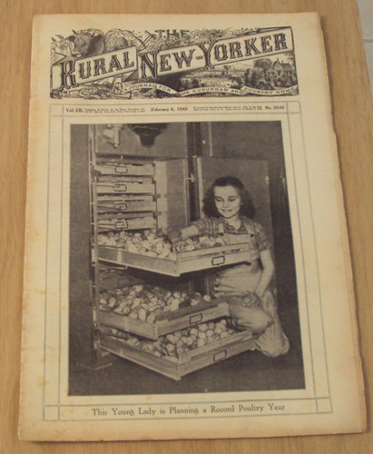 1943 WWII Era Journal/Magazine~"The RURAL NEW YORKER" Country/Farming ...