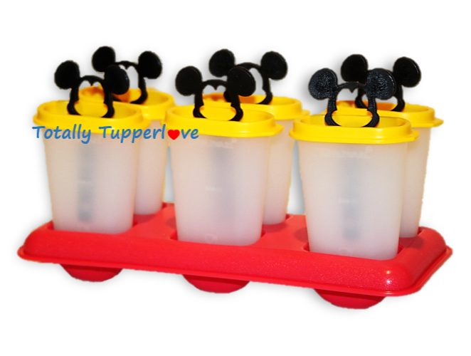 Tupperware Ice Tups Set Popsicle Molds Mickey Mouse Tray Bases Seals ...