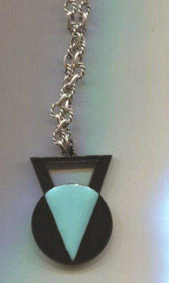 Kenneth Lane turquoise deco necklace | eBay
