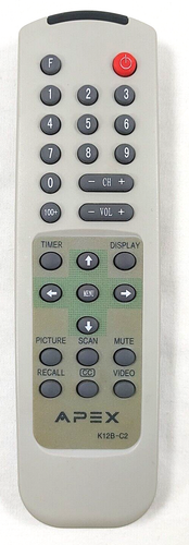 Apex K12B-C2 Remote Control for TV Genuine / OEM | eBay